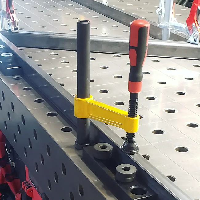 Compensating swing clamp with spindle-Clamps-DCT 3D Welding Table ...